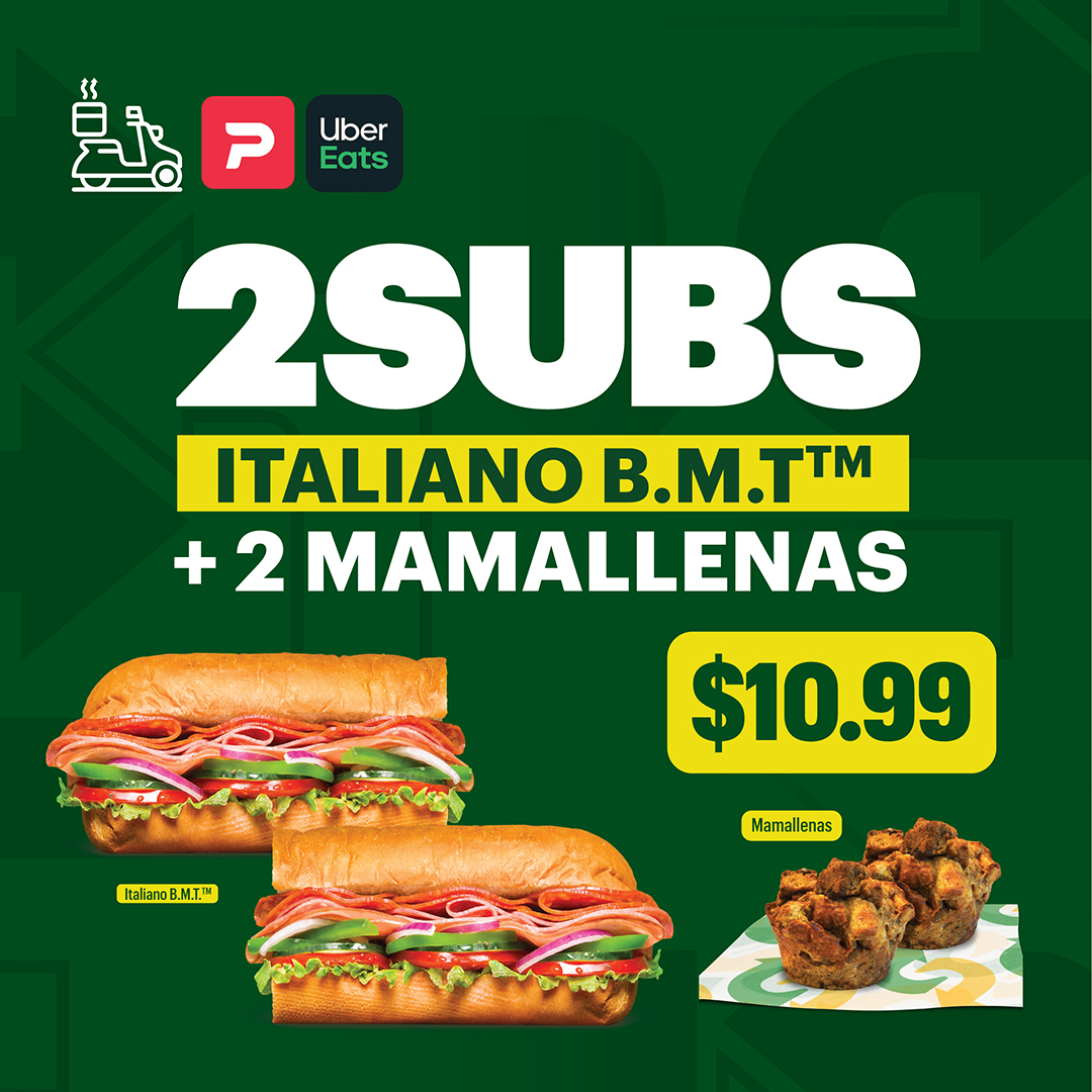 2 Sub de 15cm Italiano B.M.T.TM + 2 mamallenas $10.99 | Promociones ...