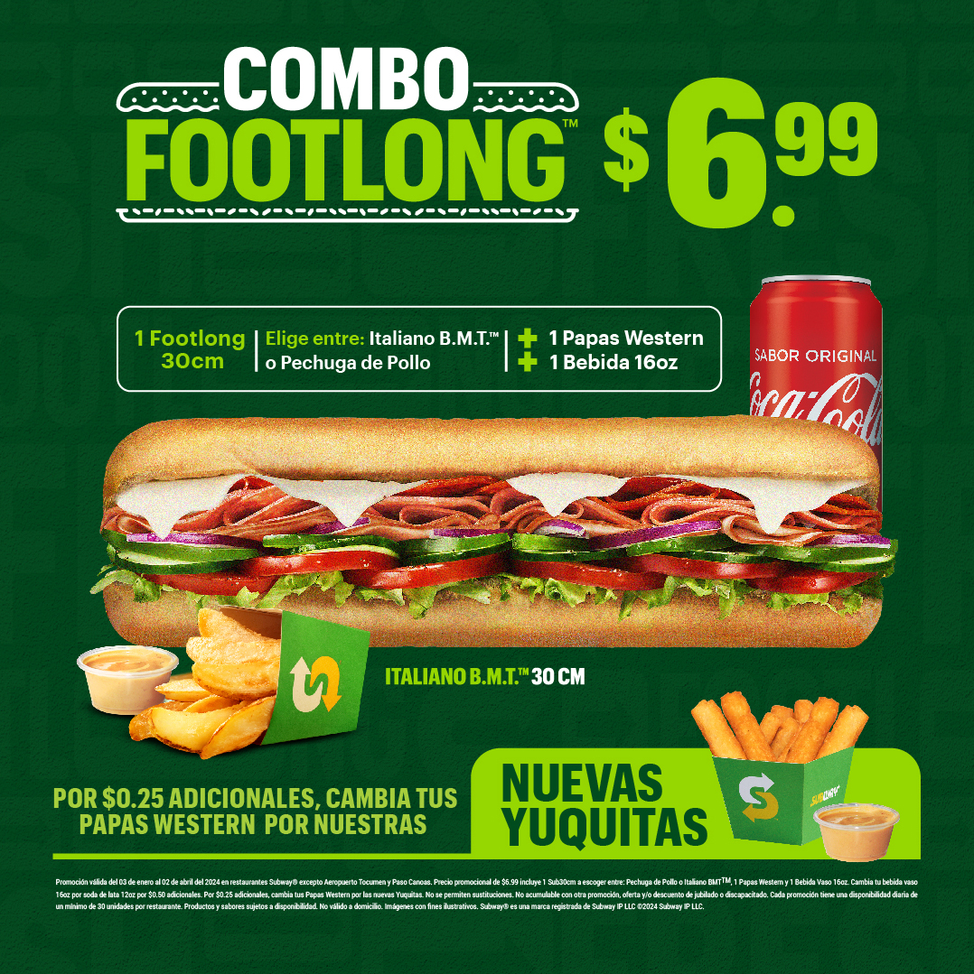 Sabores de Italia | Promociones | Subway Panamá