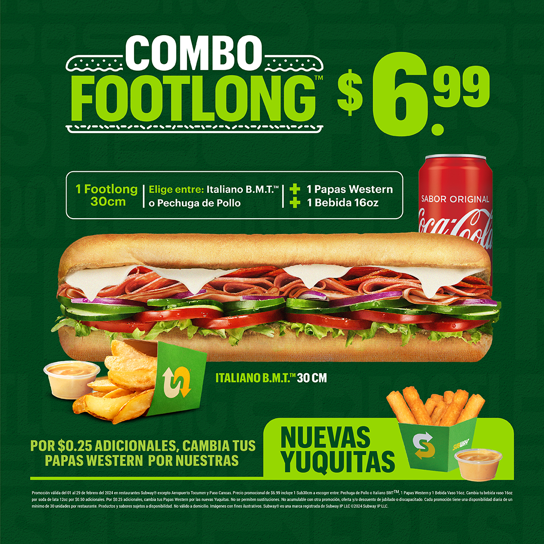 Combo del Día | Promociones | Subway Panamá