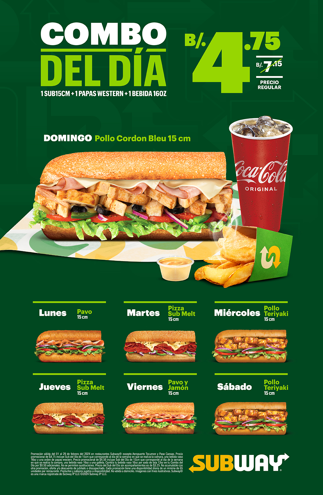 Combo del día | Promociones | Subway Panamá