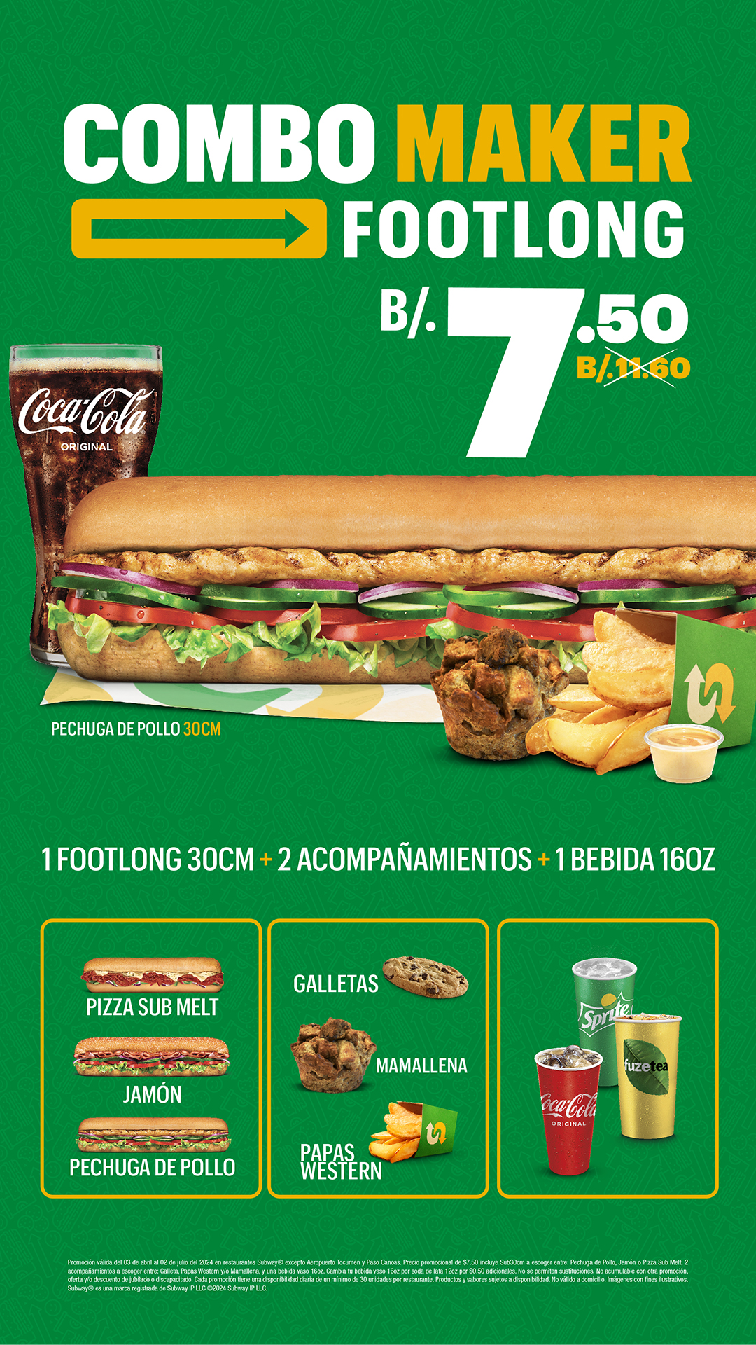 COMBO MAKER | Promociones | Subway Panamá