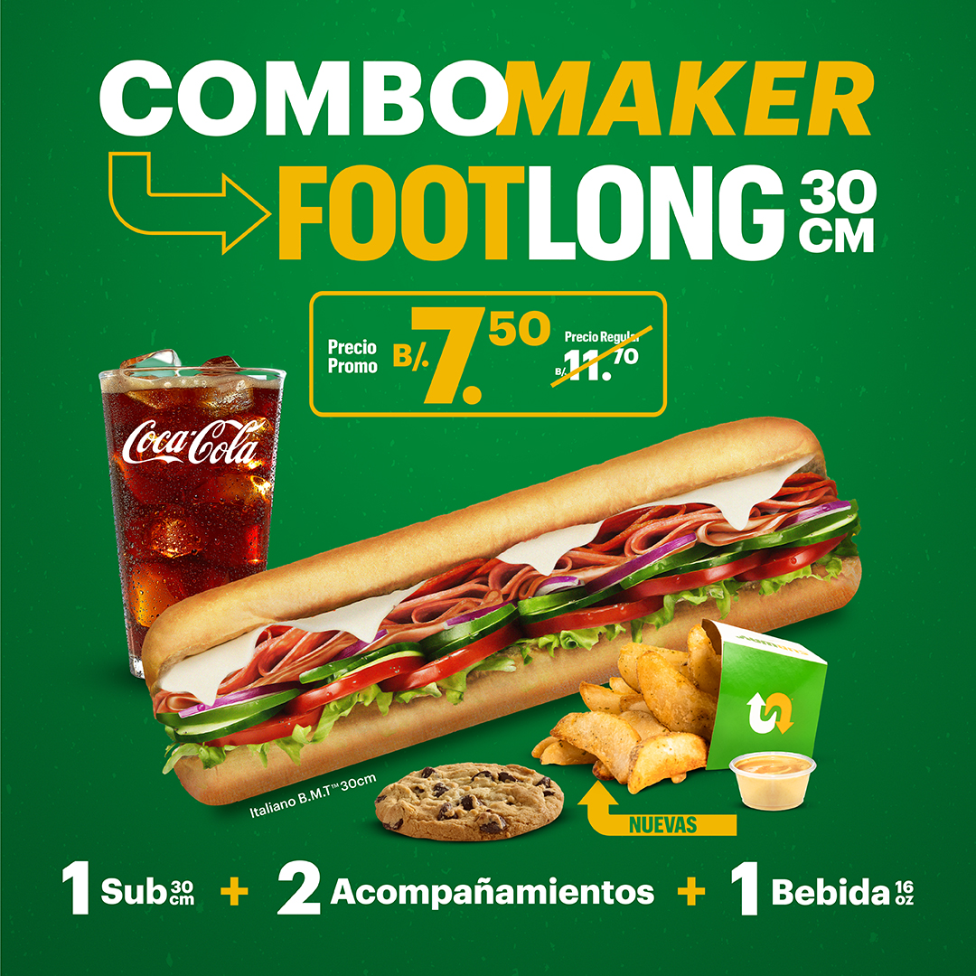 COMBO MAKER | Promociones | Subway Panamá