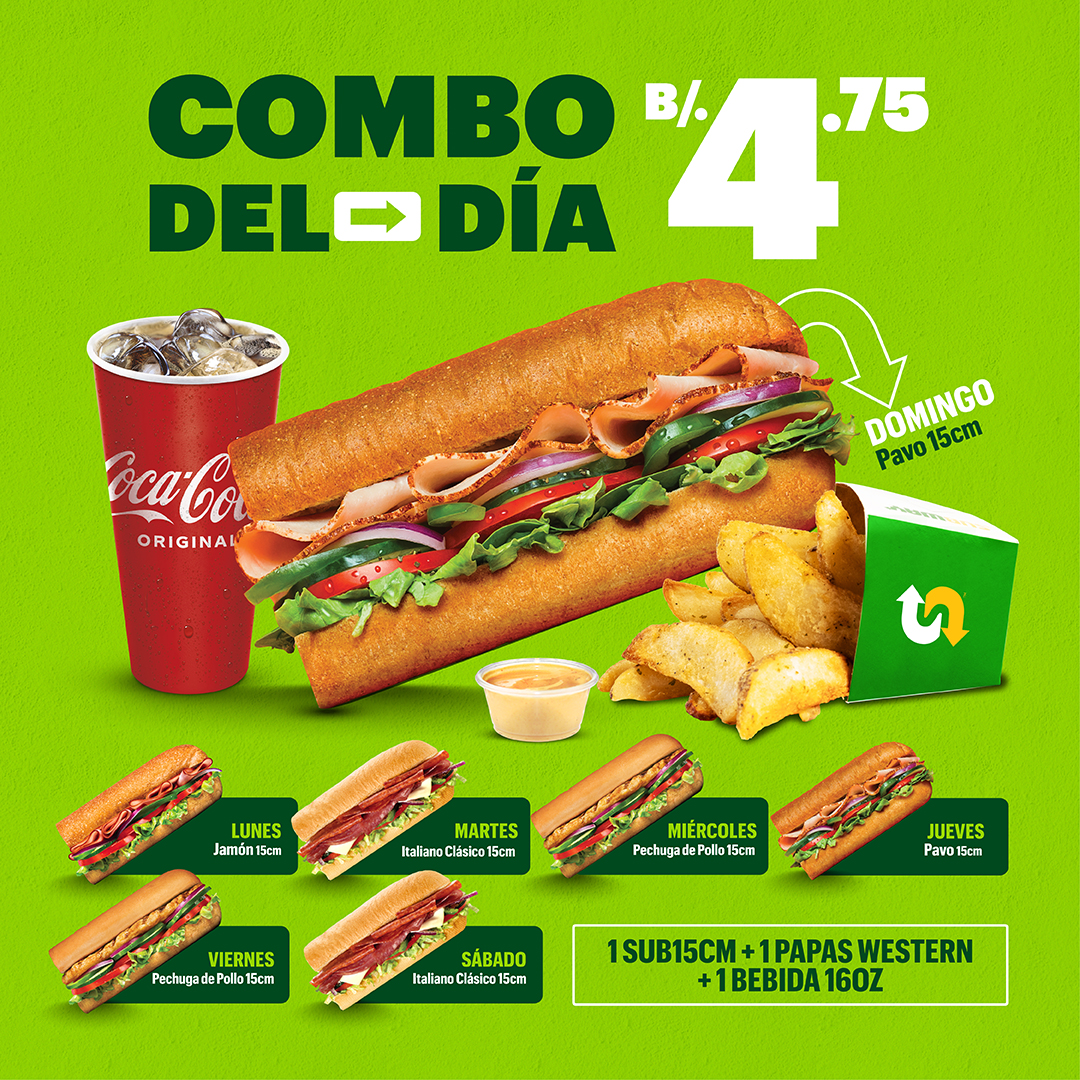 Combo del día | Promociones | Subway Panamá